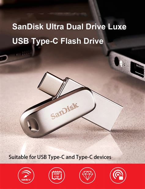Sandisk Ultra Dual Drive Luxe Usb Type C Flash Drive In Connector Thumb Drive Shopee Singapore