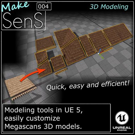 Modeling Tools In Ue5 Easily Customize Megascans 3d Models Makesens 004 En Community Tutorial