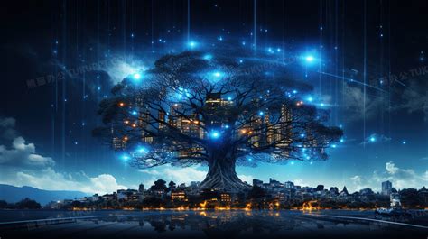 科技峰会大数据人工智能插画图片素材下载 格式 熊猫办公