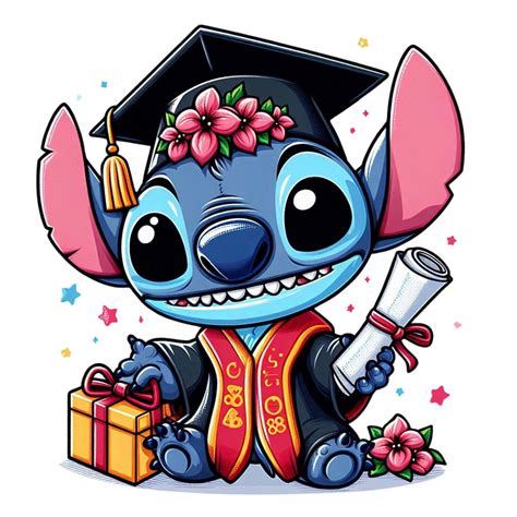 Stitch Graduation Design Stitch Png Clipart Stitch School Graduate