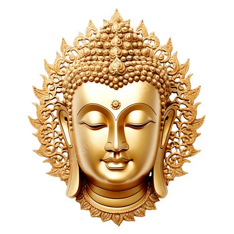Three Dimensional 3d Buddha Head Sculpture Statue Thai Buddhist