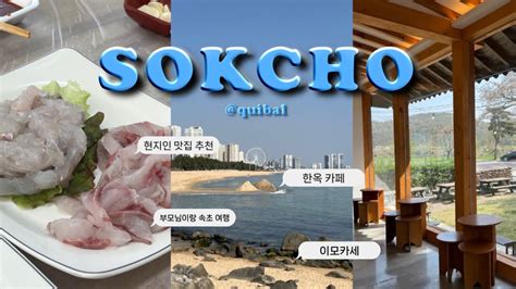 Vlog 1박 2일이라 쓰고 당일치기라고 읽는 속초 여행 속초 현지인 맛집 이모카세 한옥카페 속초 맛집