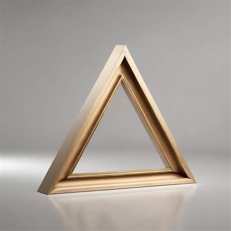 Premium Photo Empty Triangle Frame On White Background