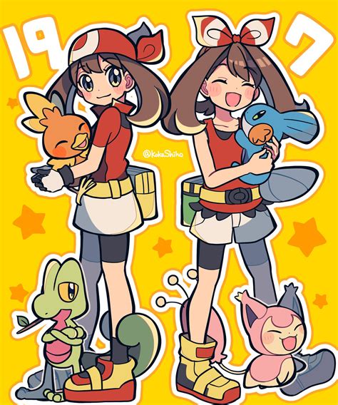 May Torchic Mudkip Treecko And Skitty Pokemon And More Drawn By Kokashiho Danbooru