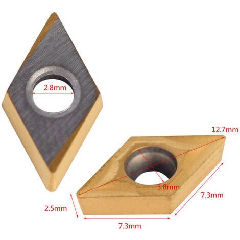 Kzq Pcs Cnc Inserts En Carbure Forme Losange Plaquettes En Cutter Tour Lame En Carbure