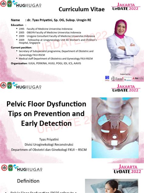 Dr Tyas Pelvic Floor Dysfunction Prevention And Early Detection