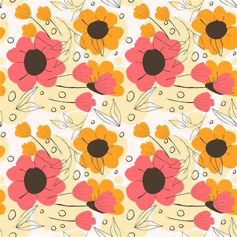Premium Vector Floral Shape Seamless Pattern