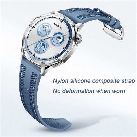 Mm Nylon Silicone Composite Sport Strap For Huawei Watch Gt Gt Pro Gt Mm Mm