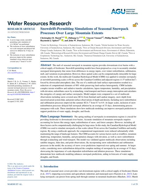 Pdf Snowdrift‐permitting Simulations Of Seasonal Snowpack Processes