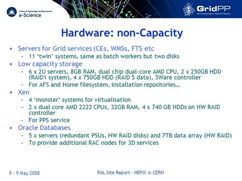 Ral Site Report Spring Cern 5 9 May 2008 Martin Bly Ppt Download