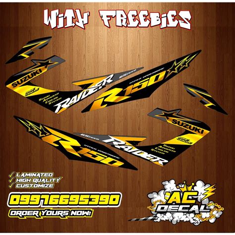 Suzuki Raider 150 Decal Star Edition Gold Effect Shopee Philippines