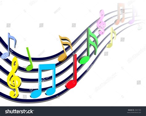 Colorful Music Notes Illustration 2941765 Shutterstock