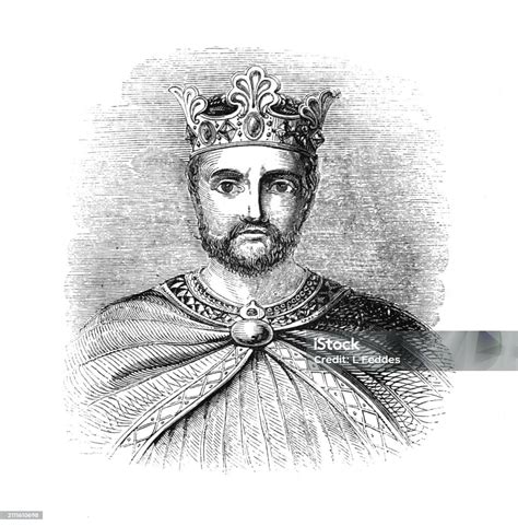 고대 리처드 왕 리처드 1세 사진 프레임입니다 손으로 그린 새겨진 빈티지 그림입니다 올드 잉글랜드 포도 수확 앵글로 색슨 시대 리처드 3세에 대한 스톡 벡터 아트 및 기타