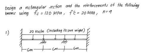 Solved Design A Rectangular Section And The Reinforcements