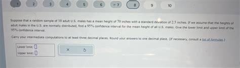 Solved Suppose That A Random Sample Of Adult U S Males Chegg Com