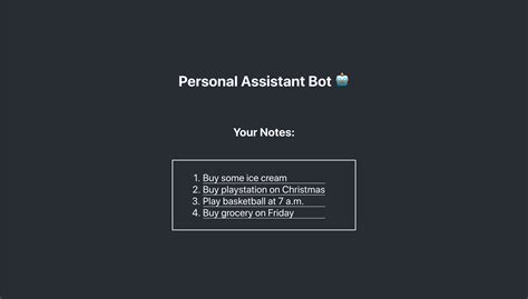 personal assistant bot devpost