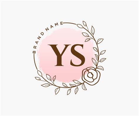 Logotipo Femenino Inicial Ys Utilizable Para Logotipos De Naturaleza