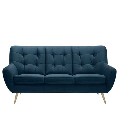 Suiza Sofa Estilo Moderno En Terciopelo Azul
