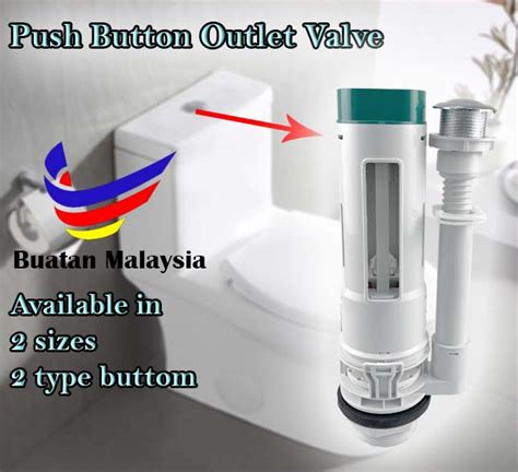 Vinyl Push Button Outlet Valve Single Dual Chrome Push Button 40mm 50mm Toilet Flush Valve Lazada