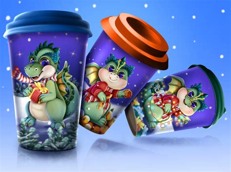 Иллюстрация Концепт дизайн стаканчиков для кофе в стиле реклама