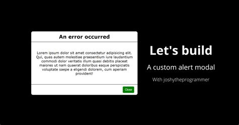 How To Create A Custom Modal With Html And Css