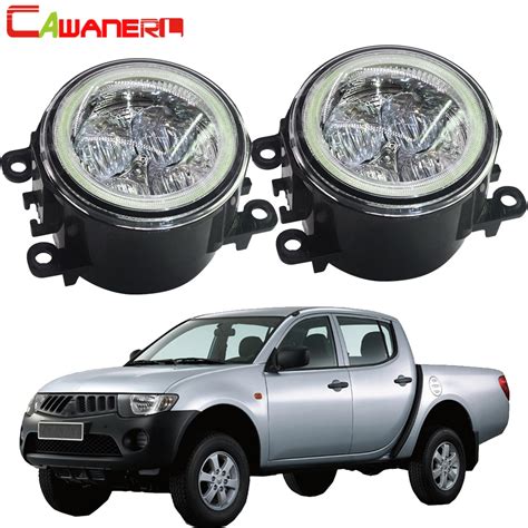 Cawanerl 2 Pieces Car LED Bulb Fog Light Angel Eye Daytime Running