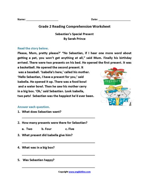 Printable 2nd Grade Reading Worksheets
