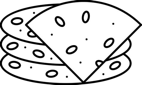Pappadam Or Papad Icon In Black Outline 24461806 Vector Art At Vecteezy