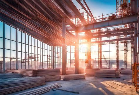 High Dynamic Range Construction Site With Cranes Construction Site