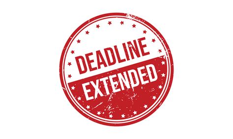 Deadline Extended Rubber Stamp Deadline Extended Grunge Stamp Seal
