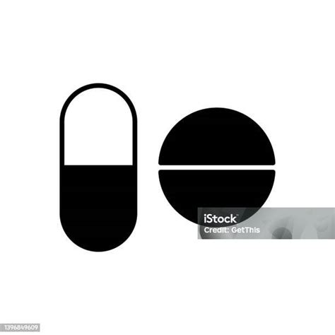 알약 고체 검은 글리프 아이콘 의료 개념 둥근 알약 의약품 또는 약국 표지판 고립 된 기호 대상 일러스트 레이 션 인포 그래픽