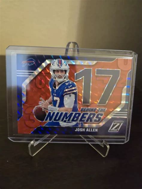 Josh Allen 2023 Zenith Behind The Numbers Red Prizm Buffalo Bills Match