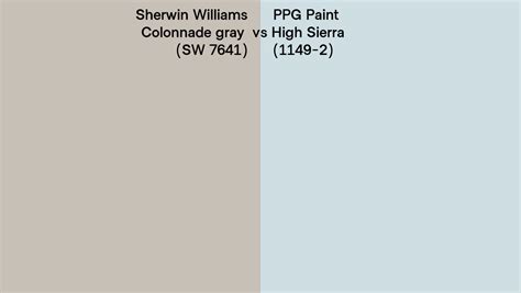Sherwin Williams Colonnade Gray Sw 7641 Vs Ppg Paint High Sierra