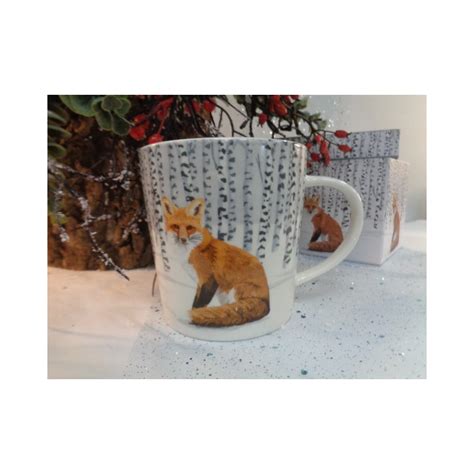 Mug Tasse Déco Renard Avec Boîte Cadeau