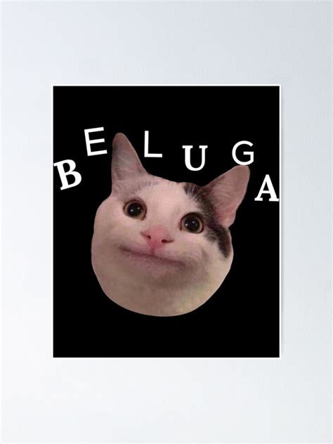 Beluga Cat Discord Poster For Sale By Izabealvin Redbubble