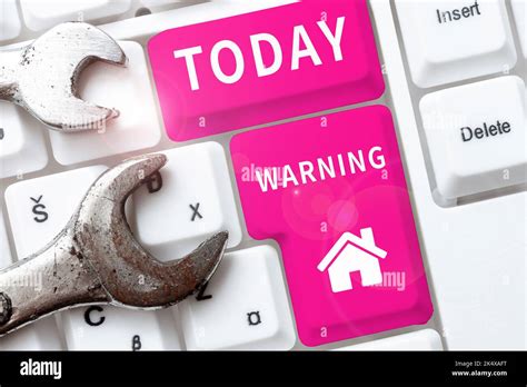 Text Caption Presenting Warning Business Idea Statement Or Event That Indicates A Possible Or