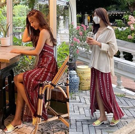 패션엔 ‘박성광 아내 이솔이 태국에서 신혼처럼 하늘하늘 홀터넥 리조트룩