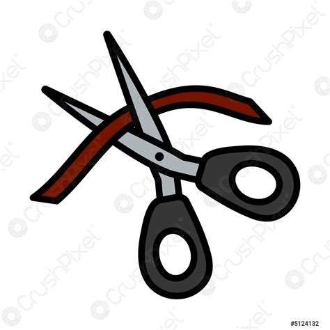 Ceremony Ribbon Cut Icon Stock Vector 5124132 Crushpixel