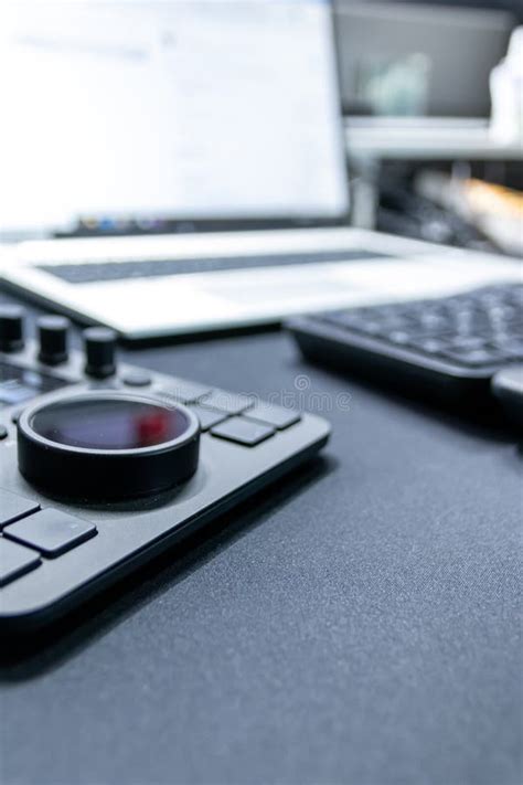 Modern Home Office Equipment With Ergonomic Keyboard And Mouse And