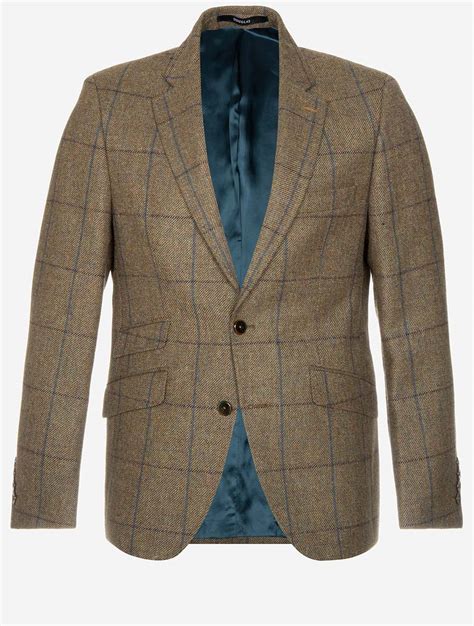 Louis Copeland Lovat Tweed Jacket Beige Mens Tailoring At Louis Copeland And Sons