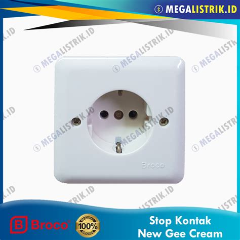 Broco Stop Kontak Arde New Gee Inbow Cream 5511u Socket Outlet Urea