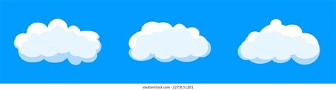 White Cartoon Clouds Set Isolated On Stock Vector Royalty Free 2272894831 Shutterstock