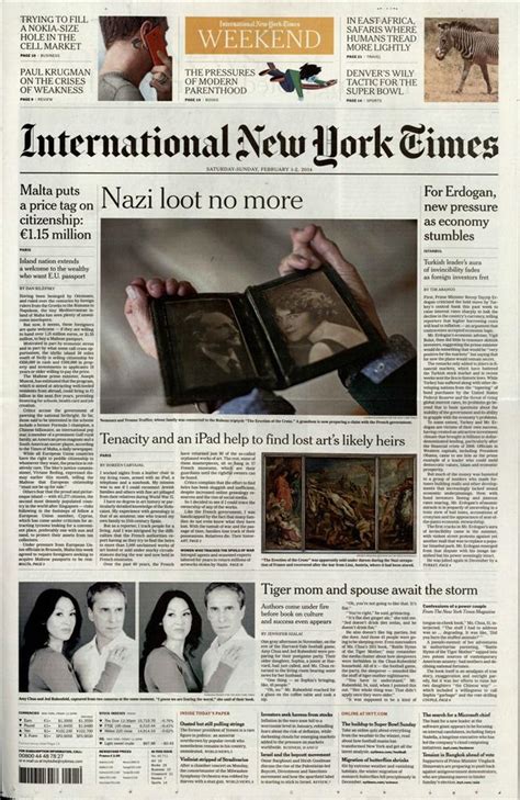 International New York Times N° 201 Abonnement International New York