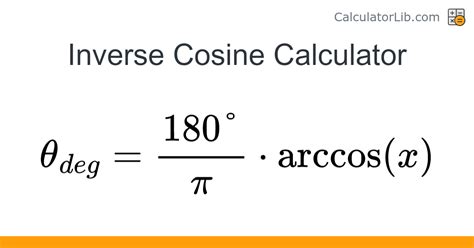 Inverse Cosine Calculator Online Calculator
