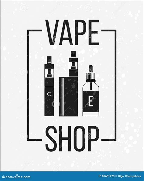 Vector Icons Of Vape And Accessories Vector Illustration Stock Vector