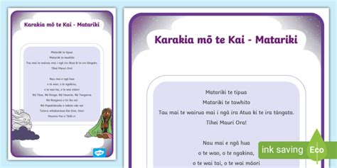 Karakia Mō Te Kai Te Reo Māori Prayer For Use During Matariki