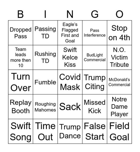 Declan Bingo Card