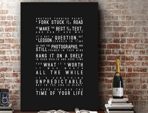 Green Day Good Riddance Time Of Your Life Inspired Lyrics Typography P