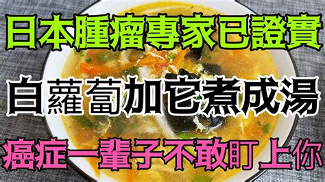 癌症剋星終於找到了！ ！日本腫瘤專家研究60年發現：白蘿蔔加它煮成湯，抗癌能力竟提高了65，從此癌症再也不敢盯上你！ ！ ！ 『小安美食館