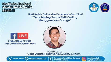 Data Mining Tanpa Skill Coding Menggunakan Orange Youtube